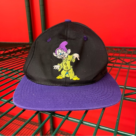 Vintage | Accessories | Vintage 9s Dopey Snow White Disney Snapback Hat ...